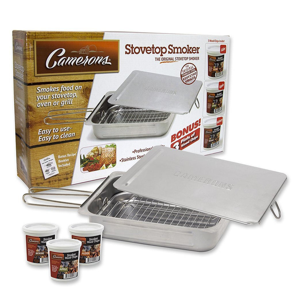 Camerons Stovetop Smoker with 3 Bonus Pints of Wood Chips — Las Cosas ...