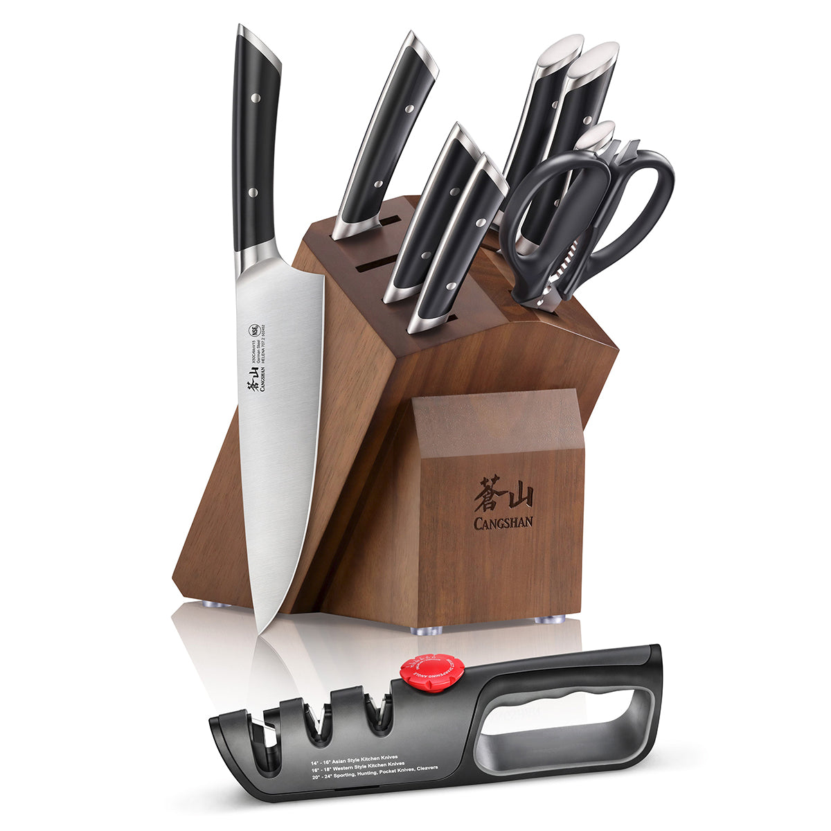 Cangshan HELENA Series German Steel Forged 10 Pc Knife Block Set — Las ...