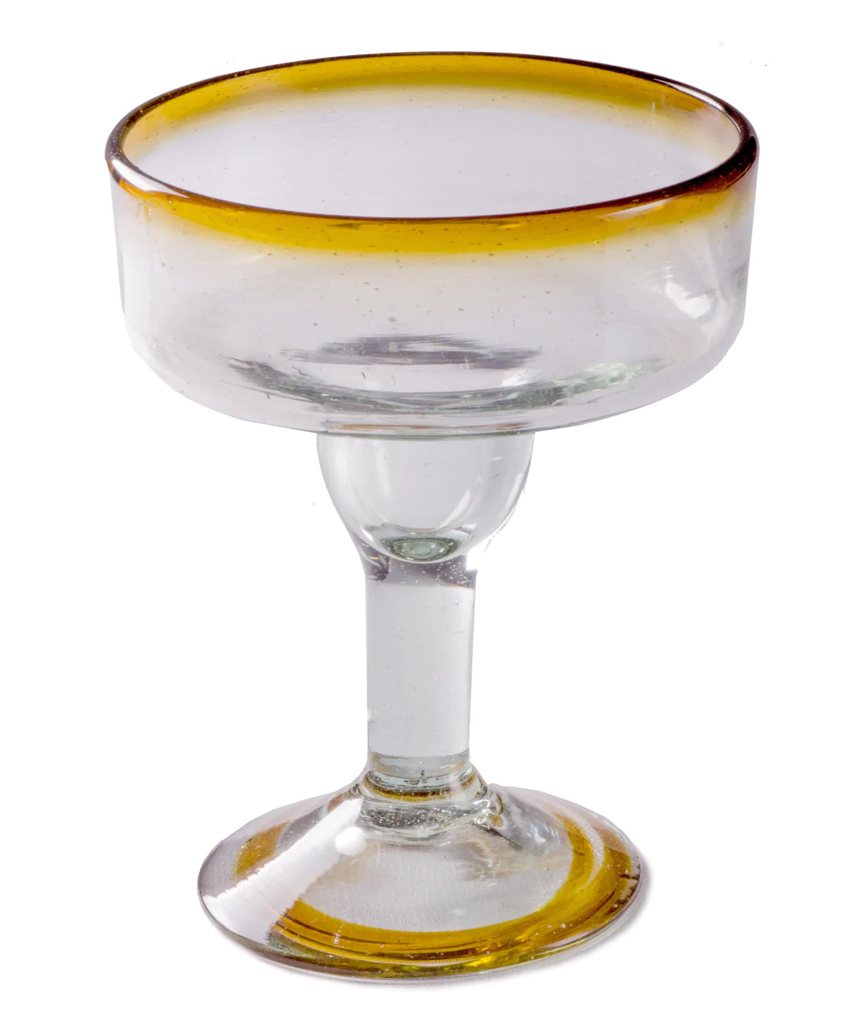 Orion Amber Rim Coupette Margarita Glass — Las Cosas Kitchen Shoppe
