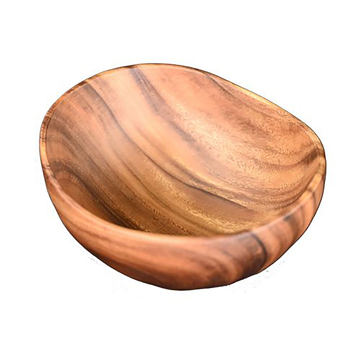 Pacific Merchants Acaciaware Oval Bowl w/Pedestal Base 10"L x 8.5"W x ...