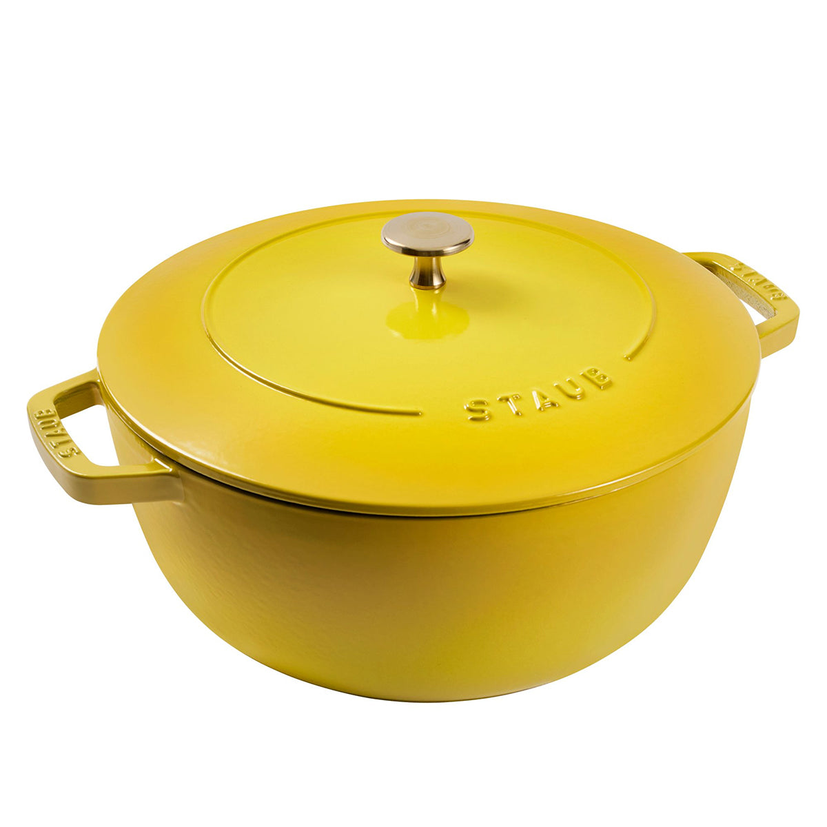 Staub Enameled Cast Iron 5 Qt Essential French Oven in Citron — Las ...