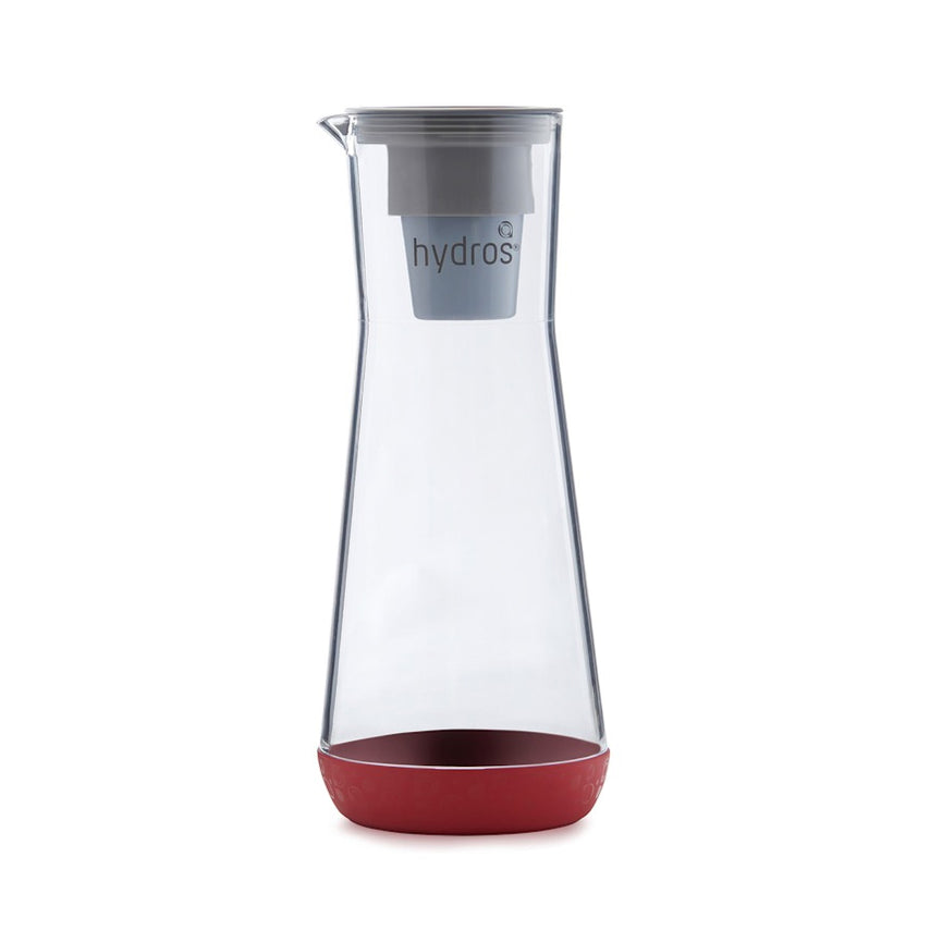 Hydros 40oz Water Filter Carafe in Red — Las Cosas Kitchen Shoppe